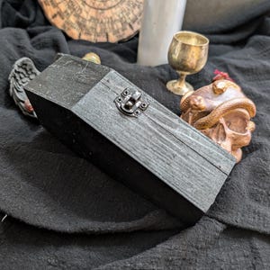 Mirrored Coffin Box With Poppet - Witchcraft, Hoodoo, Reversing, Mirror ...