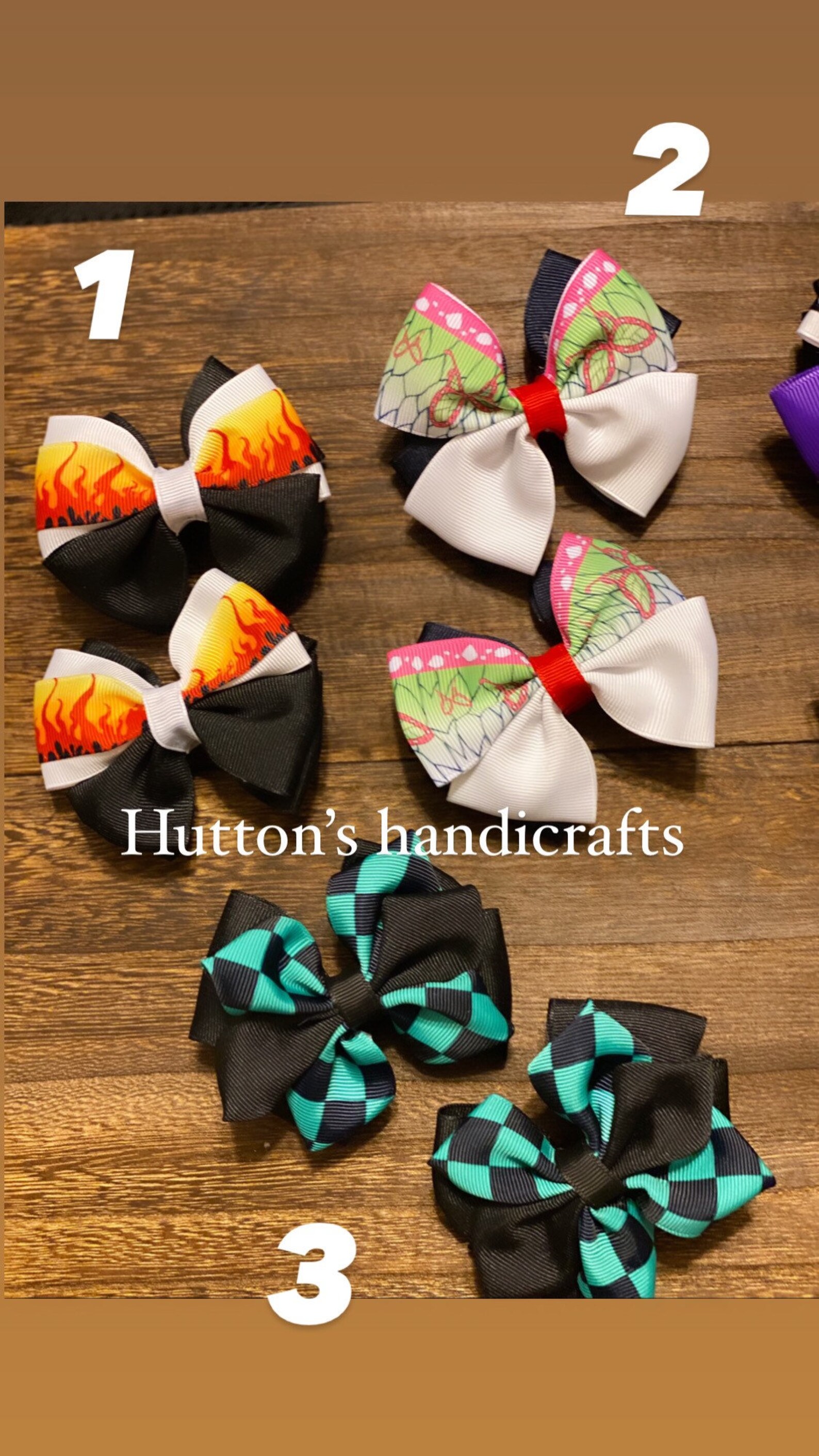 Japanese anime inspired bow Handmade kids hair bow pigtail | Etsy