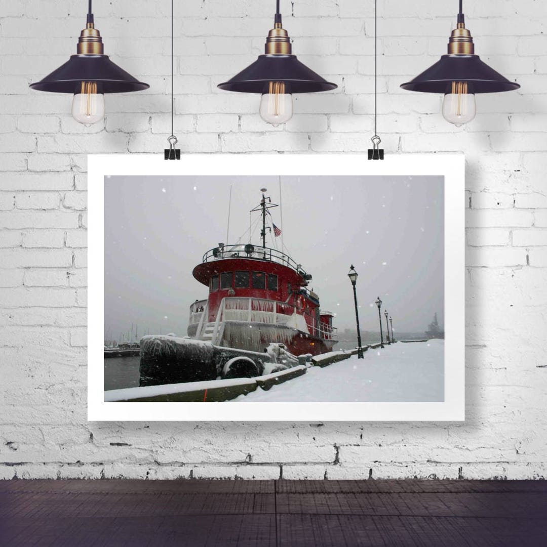 Baltimore Inner Harbor Tugboat Fine Art Photograph Industrial Wall Art ...