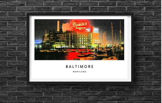 Baltimore Maryland Digital Art Print 11x17 Poster | Etsy