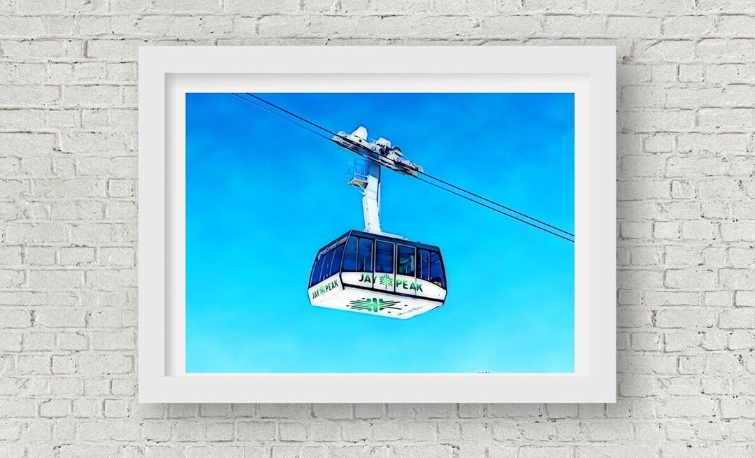 Jay Peak Vermont Tram Digital Art Print 5x7 8x10 10x10 11x14 11x17 ...