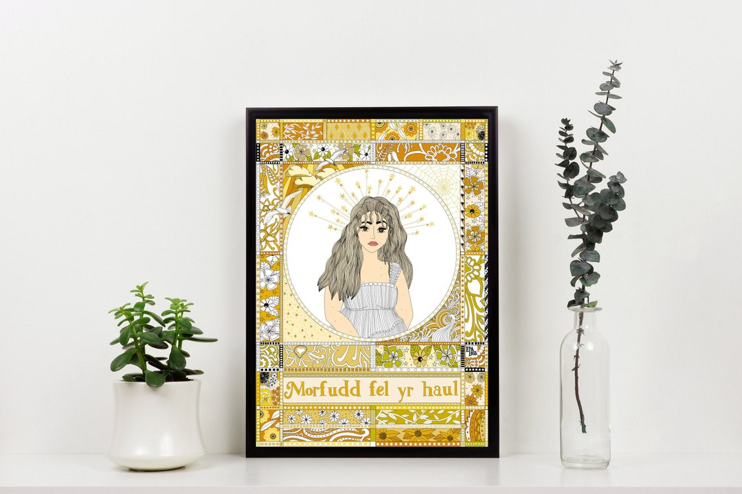 Morfudd Fel Yr Haul - Poster - Efa Lois Print | Welsh Dafydd Ap Gwilym ...