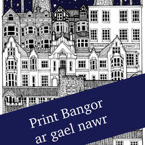 Bangor, North Wales Rhithganfyddiad Print Bangor Print Rhithganfyddiad ...