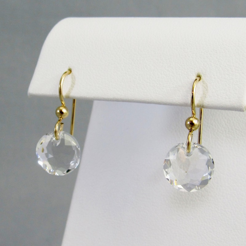 Pink Circle Drop Earrings - Etsy