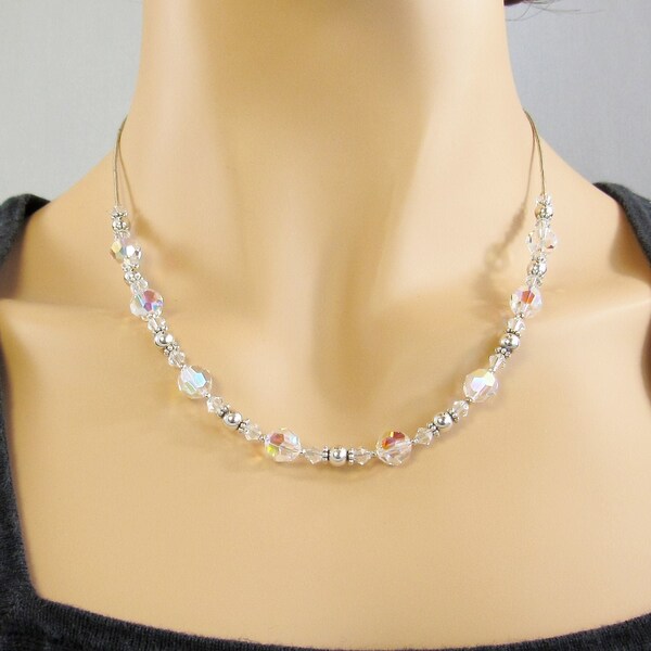 Ab Crystal Necklace - Etsy