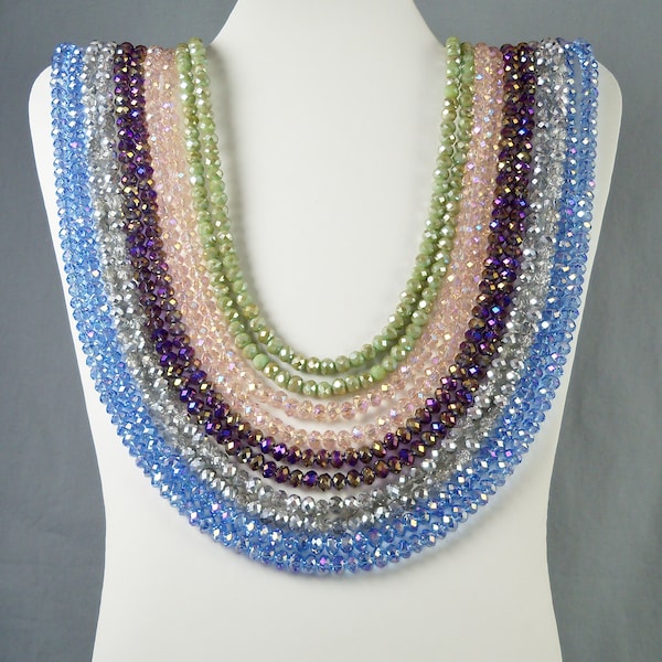 Long Beaded Necklace - Etsy