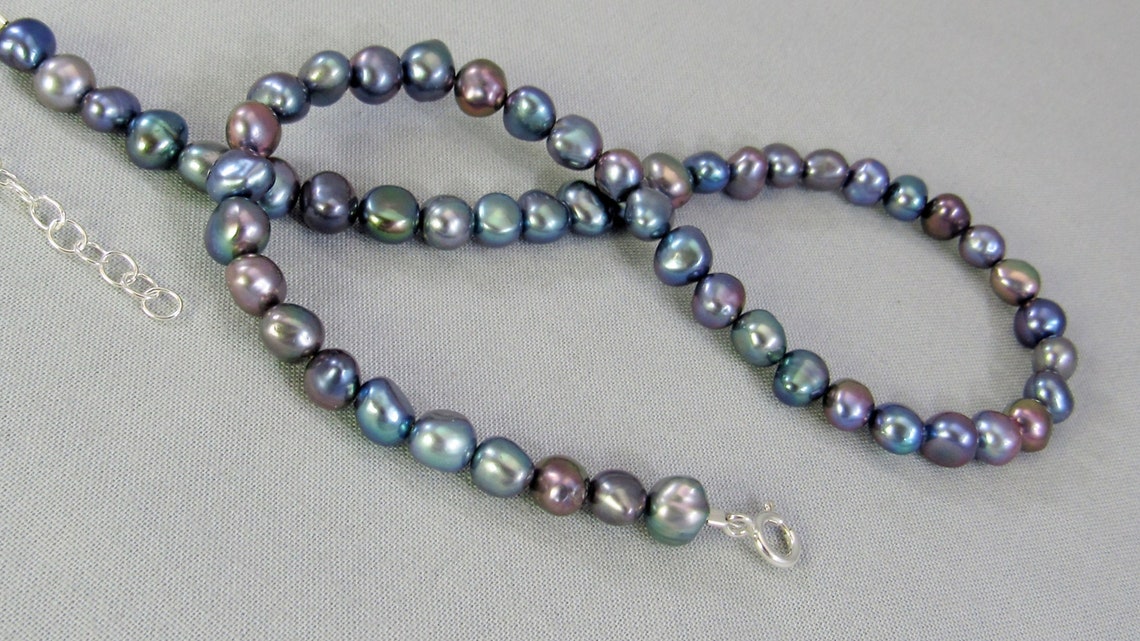 Peacock Pearl Necklace Genuine Baroque Freshwater Pearl | Etsy