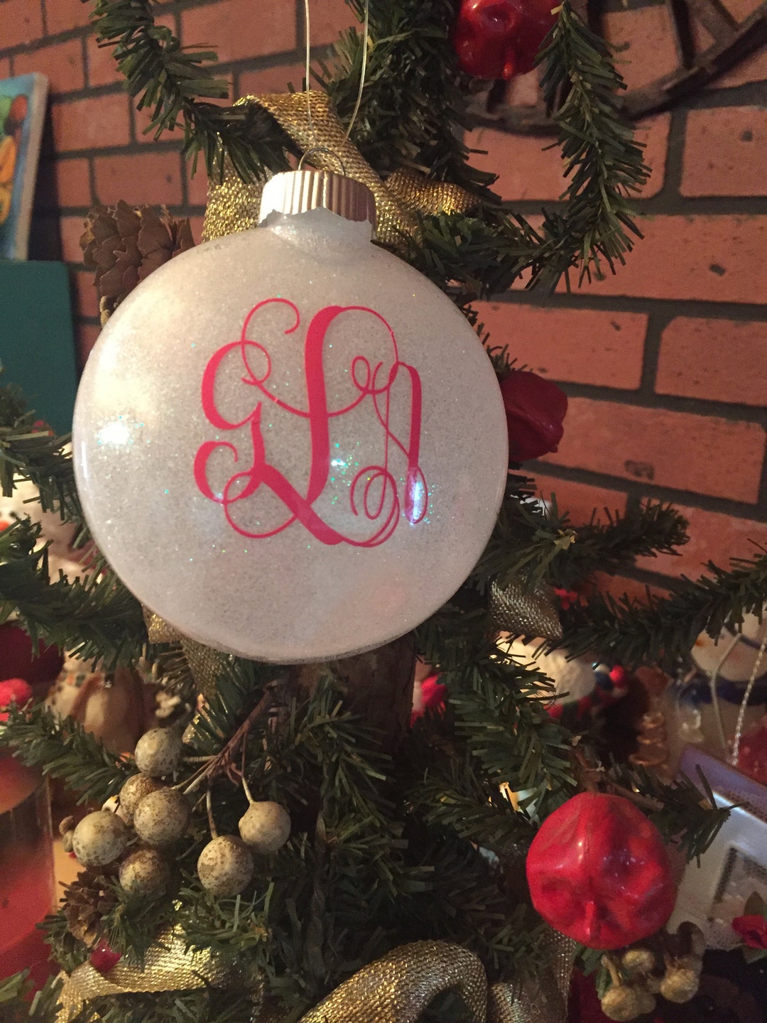 Monogram Christmas Ornament, 2024 Christmas Gift, Personalized ...