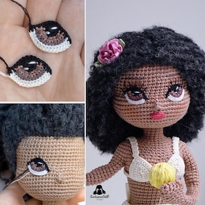 Crochet Eyes Pattern Amigurumi, Crochet Doll Eyes for Crochet Doll, PDF Photo Tutorial, Instant ...