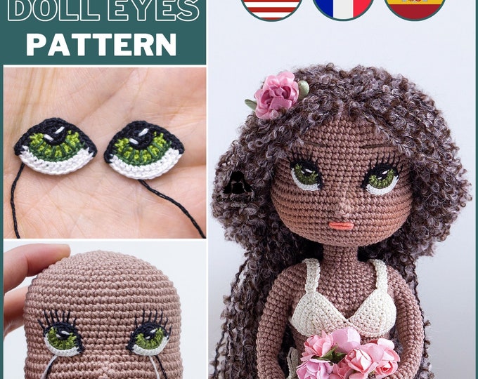 Crochet Eyes Pattern Amigurumi, Crochet Doll Eyes for Crochet Doll, PDF ...