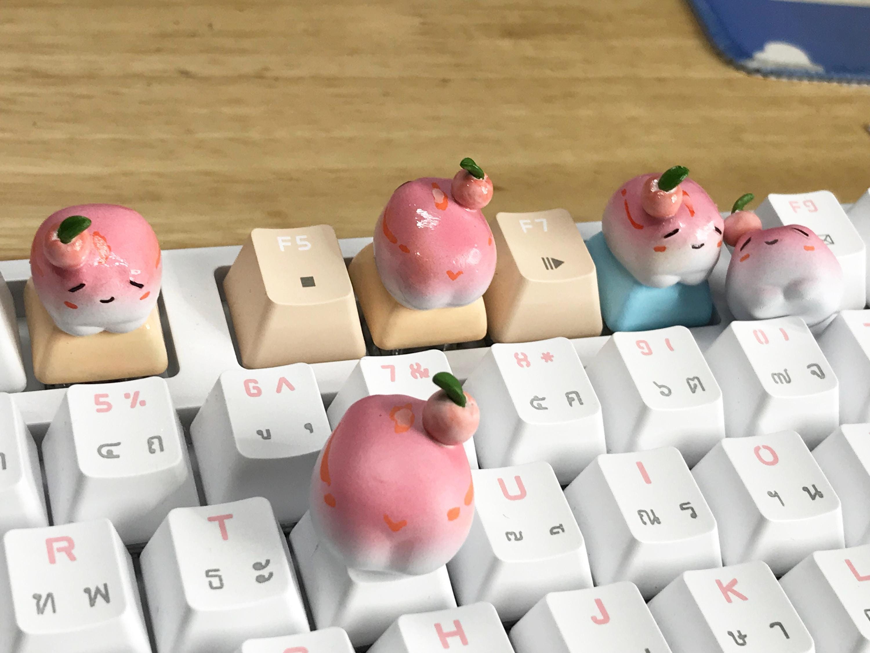 Handmade Frog Peach Resin Keycap | Cherry MX Keyboard ESC Accent - Etsy