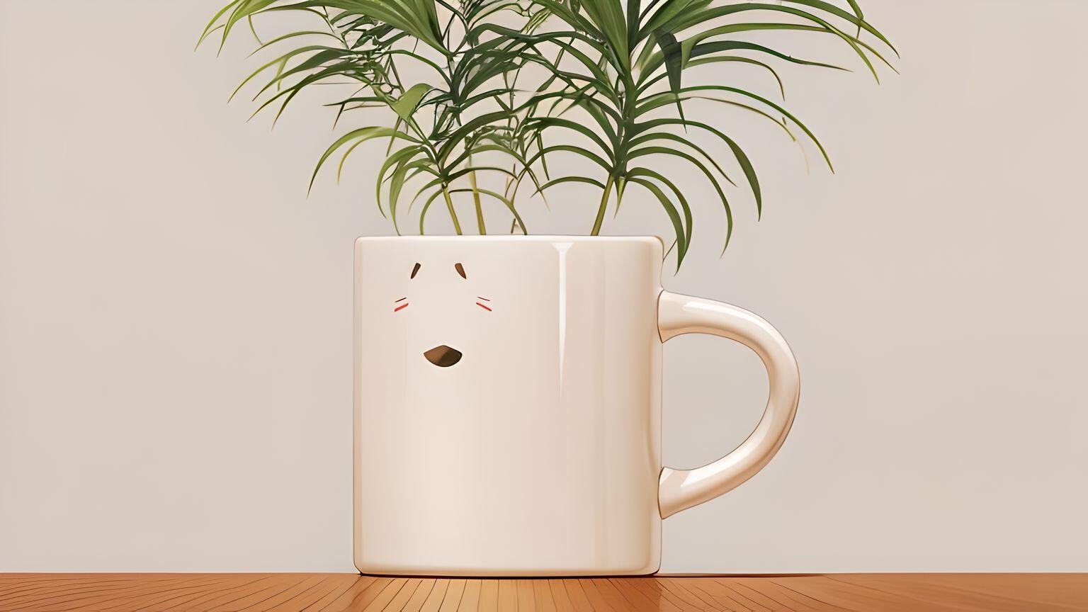 Smile Tree Cup Cute 3D Printable Planter Mug for Home Decor and Gifts ...