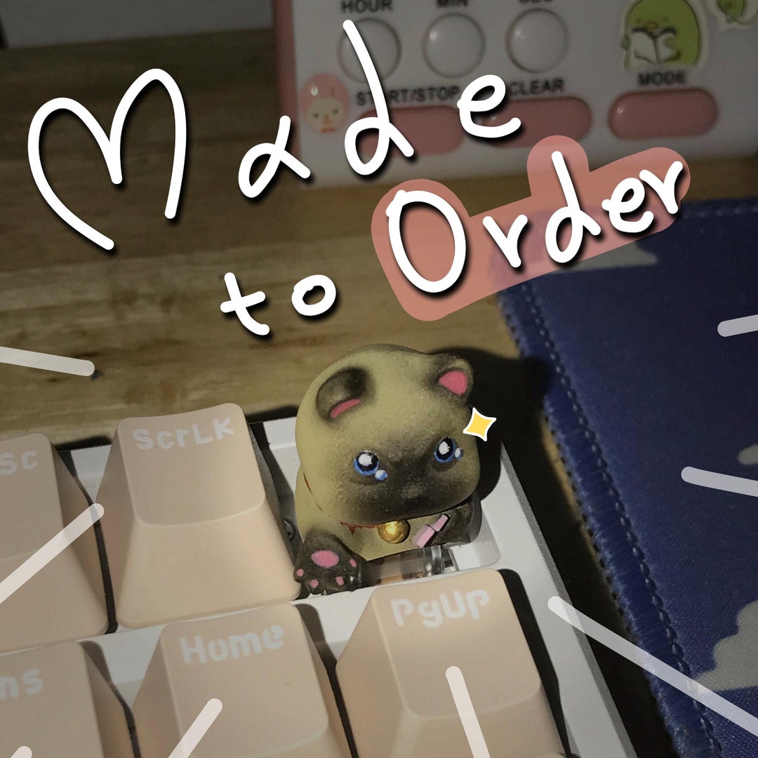Bribe the Siamese Cat Keycaps Handcraft Artisan Keycap for Mechanical ...