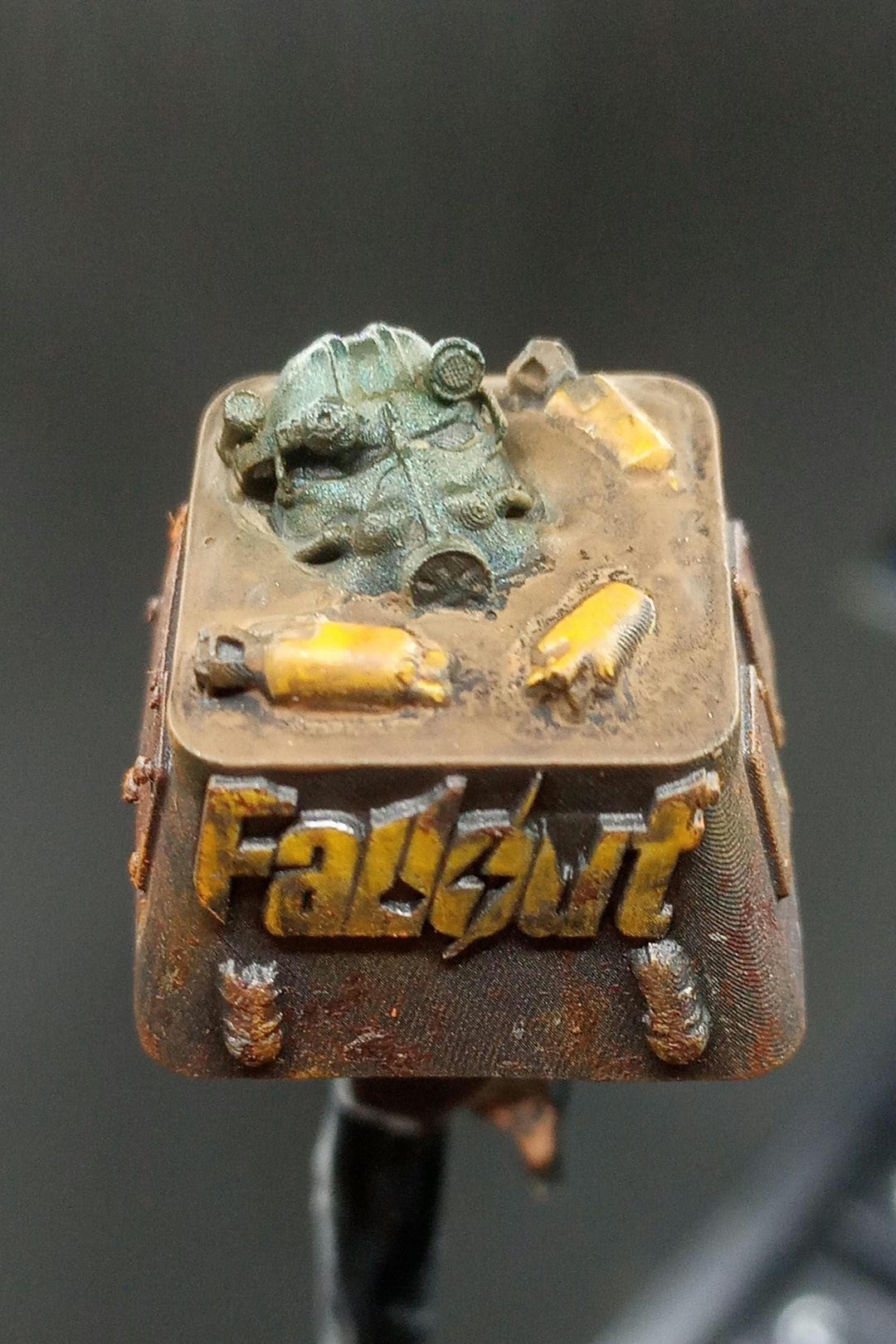 Fallout Power Armor Artisan Keycap | T-45 Helmet Resin Diorama ...