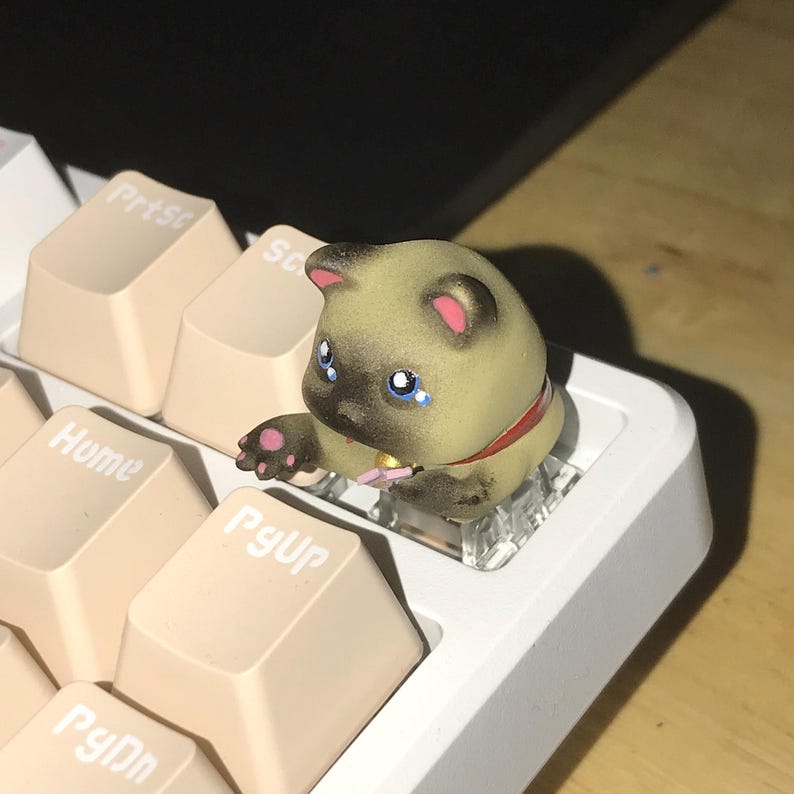 Bribe the Siamese Cat Keycaps Handcraft Artisan Keycap for Mechanical ...