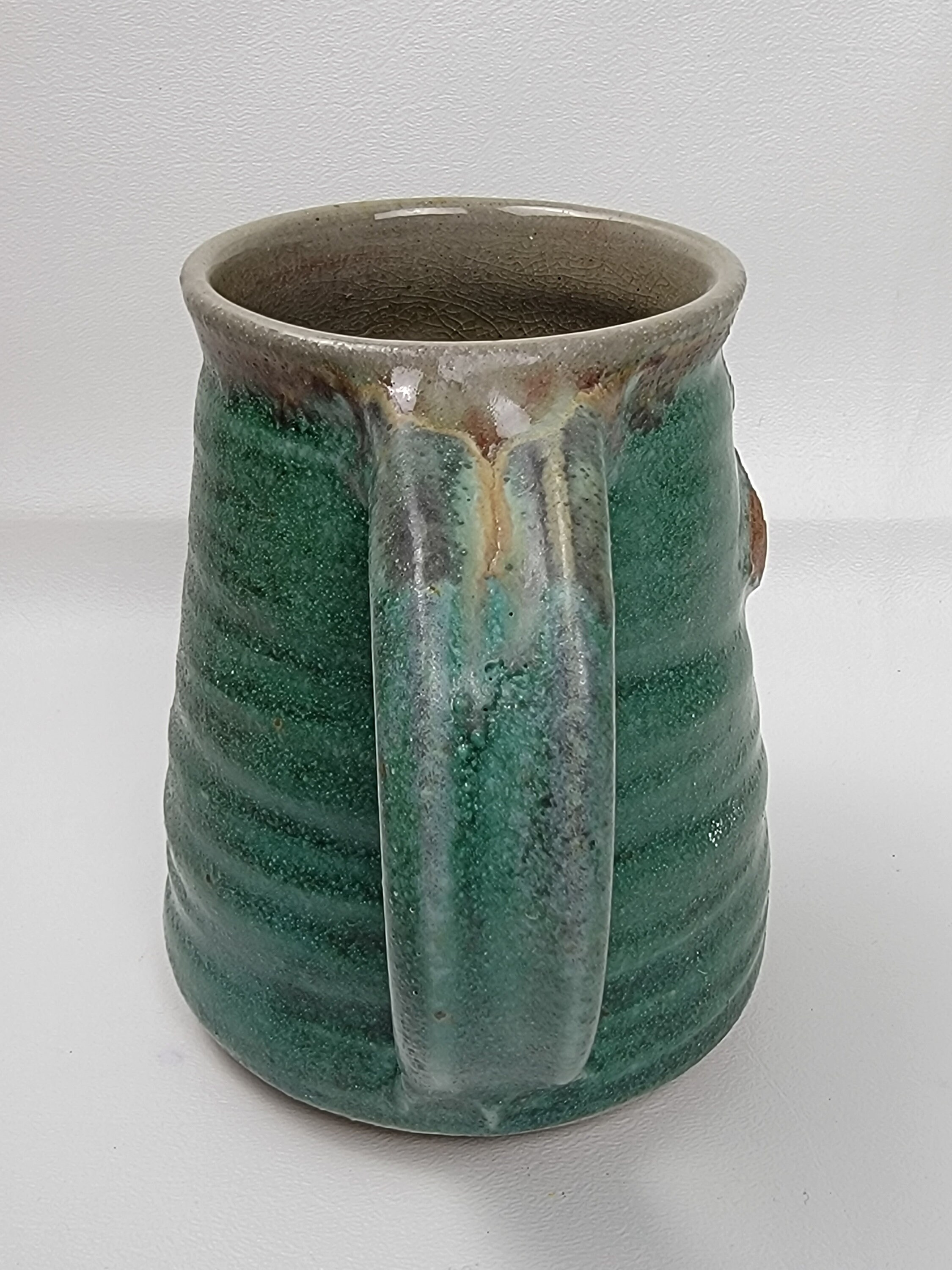 Signed Teta Hilsdon Stoneware Studio Pottery Coffee/tea Mug/cup Green ...