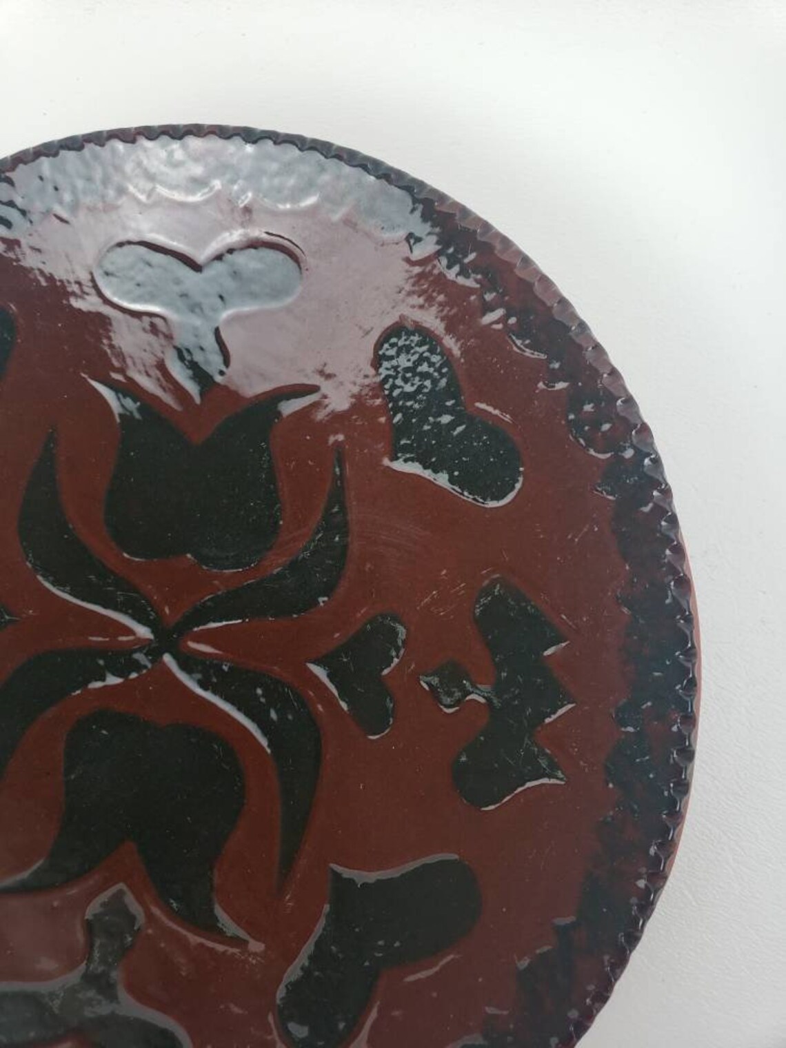 1997 Foltz Pottery Redware Plate - Etsy