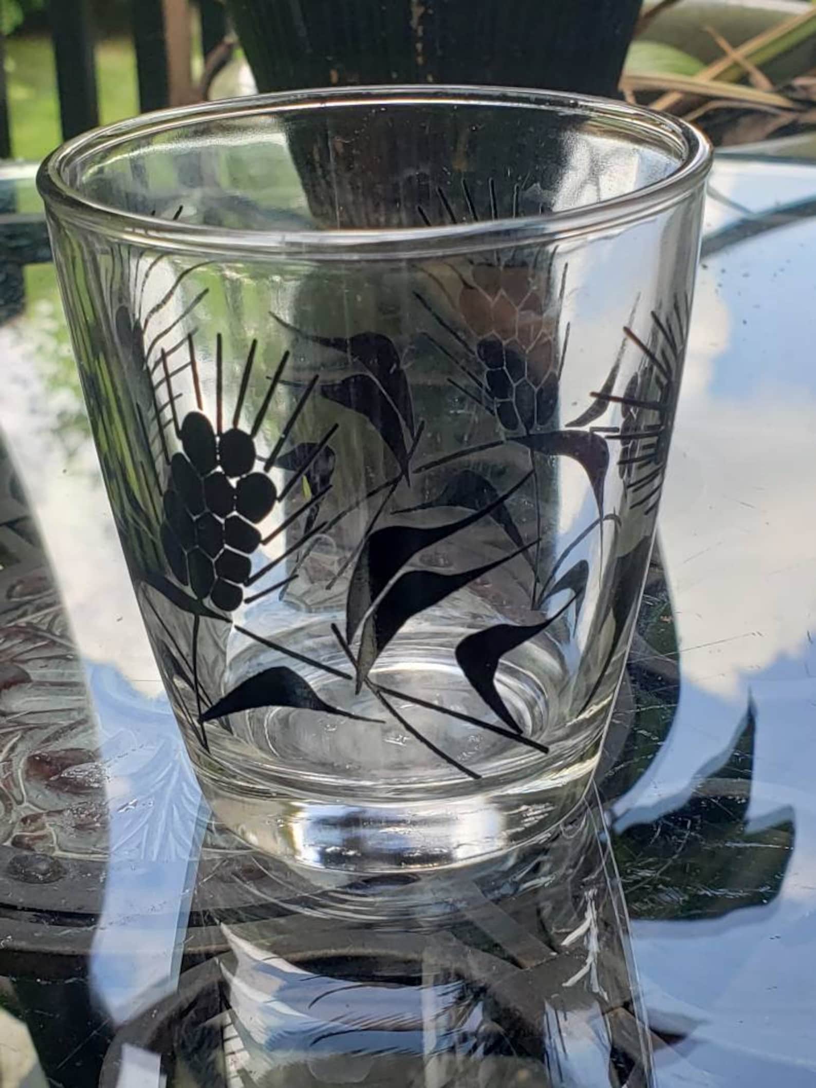 Vintage Breakstone Sour Cream Glass Black - Etsy