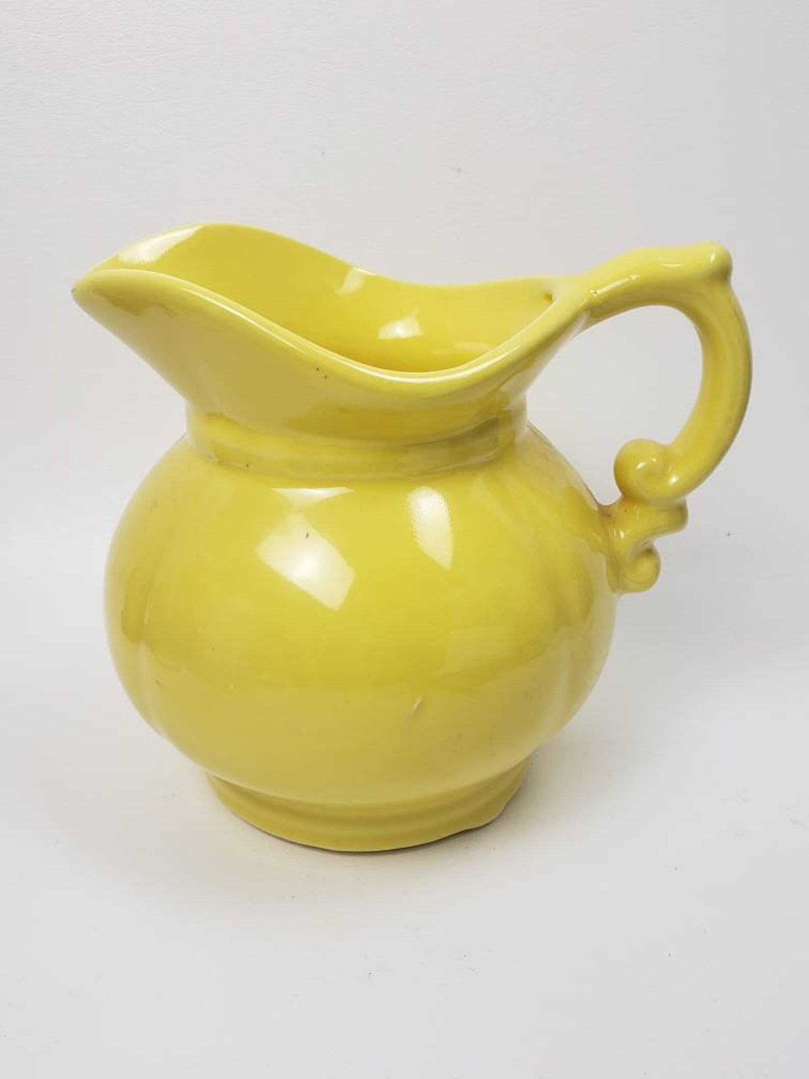 Vintage Mccoy Pitcher in Goldenrod Yellow - Etsy