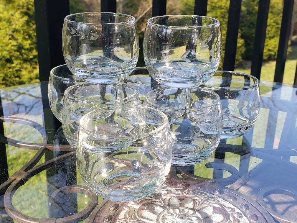 8 Princess House Heritage Crystal Roly Poly Glasses - Etsy