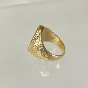 Solid 14K Yellow Gold Men's Guam Seal Palm Tree Chamorro Signet Ring - Etsy