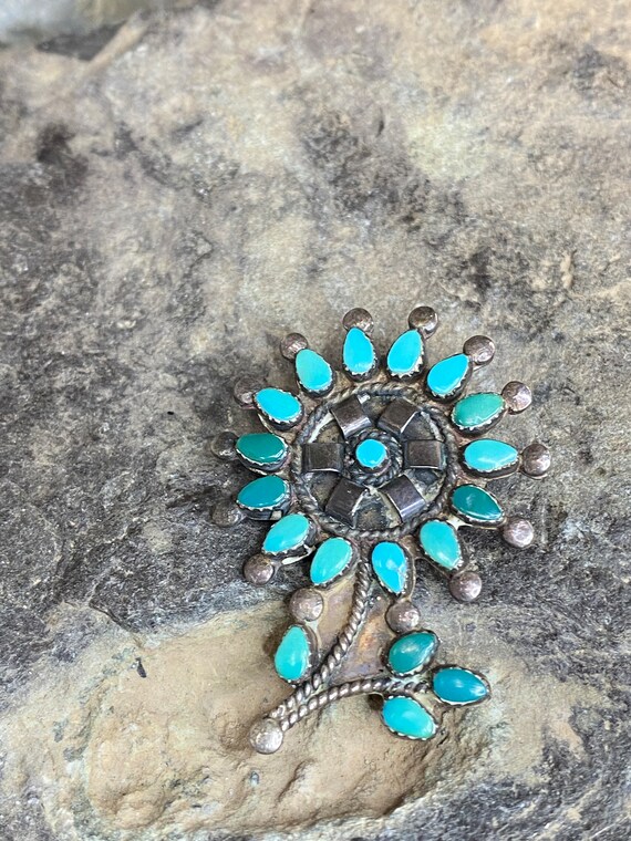 Vintage Zuni Native American Snake Eye Turquoise Ster… - Gem