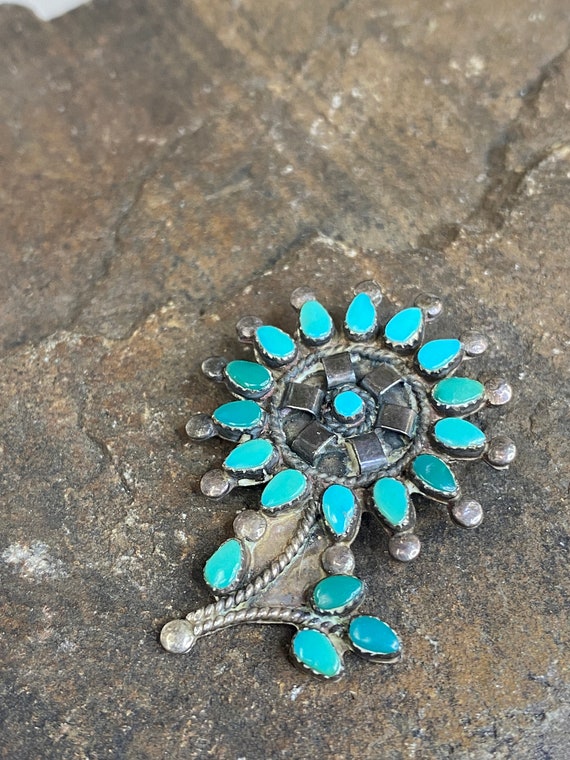 Vintage Zuni Native American Snake Eye Turquoise Ster… - Gem