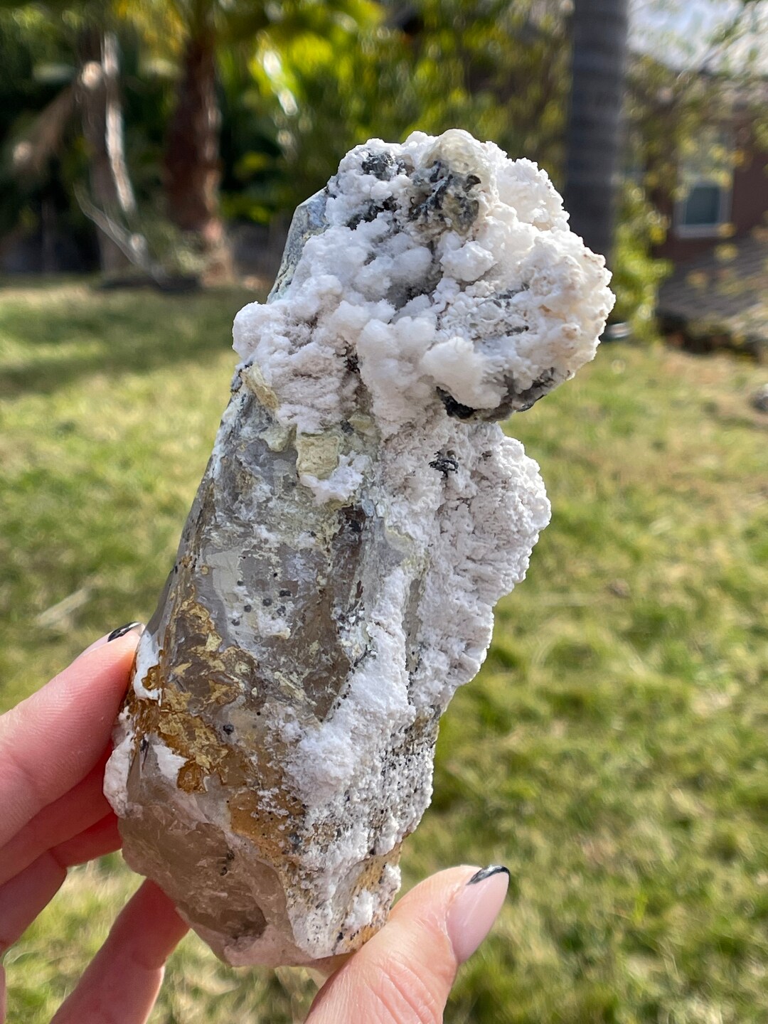 RARE: Fluorescent Quartz With Iron and Hyalite Opal From Namibia, South ...