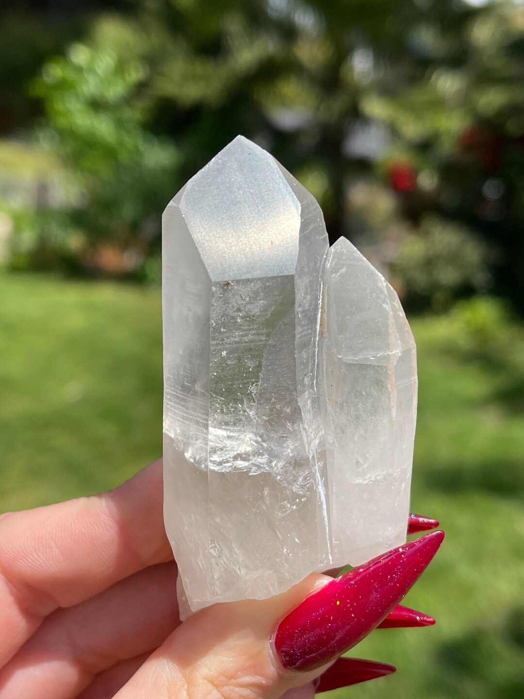 Mother & Child Clear Lemurian Seed Crystal From Serra Do Cabral, Brazil ...