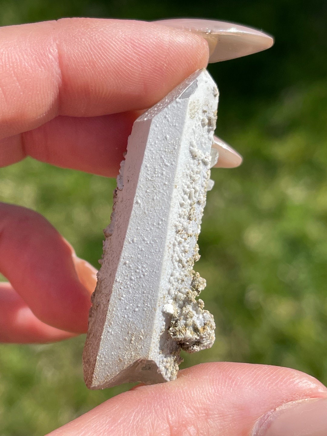 Rare White Inner Mongolian Quartz Wand With Calcite Blades, Rare Crystal, Rare Mineral, Inner ...