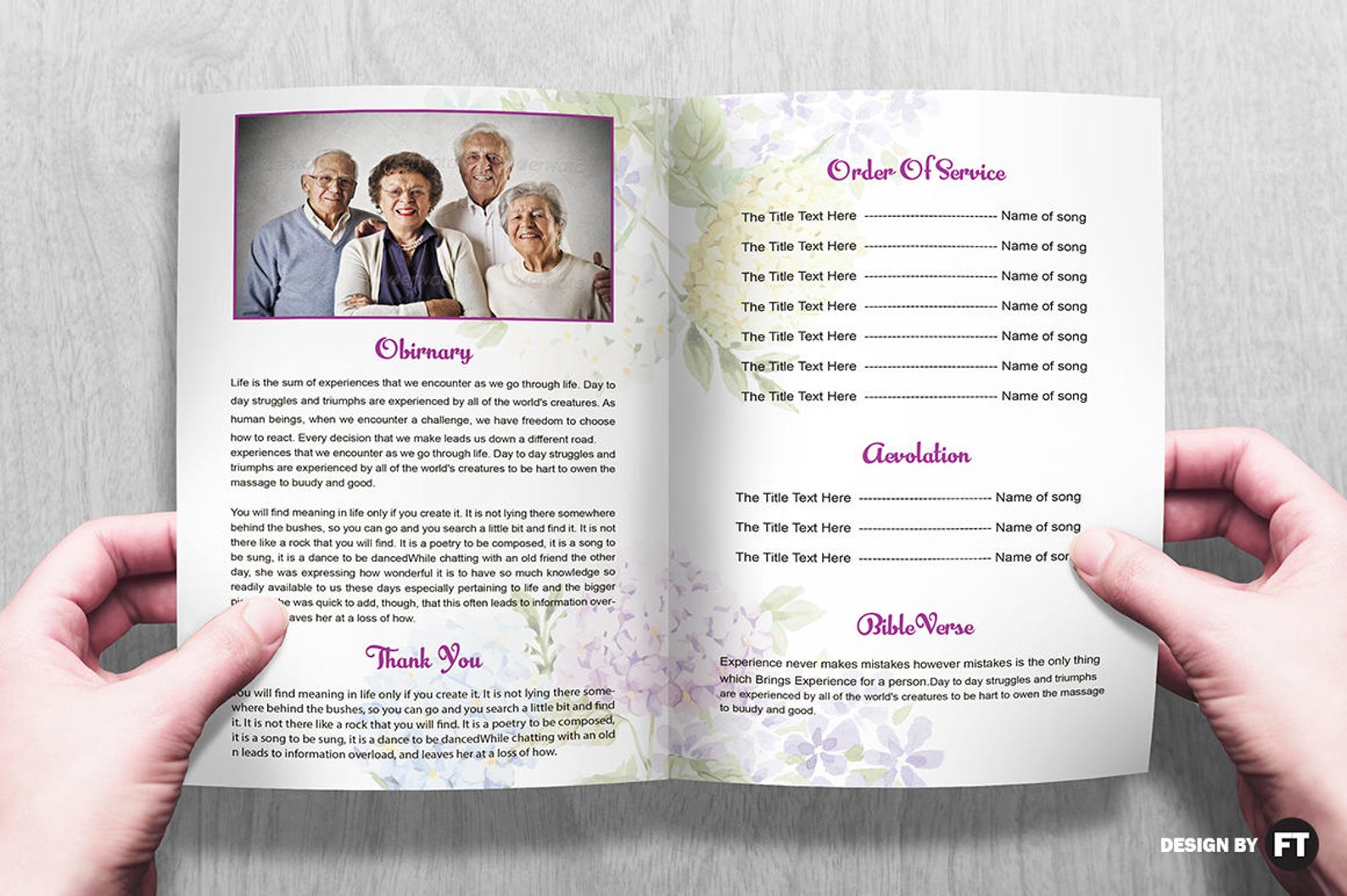 Funeral Program Template Printable Funeral Program | Etsy