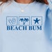 Embroidered Beach Bum Sweatshirt, Embroidered Beach Crewneck, Vintage ...