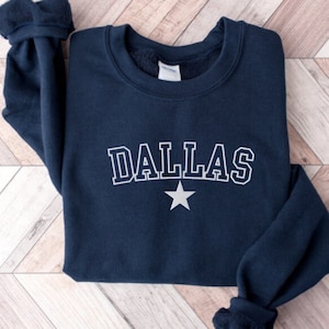 Embroidered Dallas Sweatshirt, Embroidered Texas Sweatshirt, Dallas ...