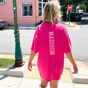 Custom Cheer Shirt, Hot Pink Cheer Shirt, Personalized Cheer Shirt ...