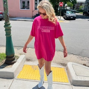 Custom Cheer Shirt, Hot Pink Cheer Shirt, Personalized Cheer Shirt ...