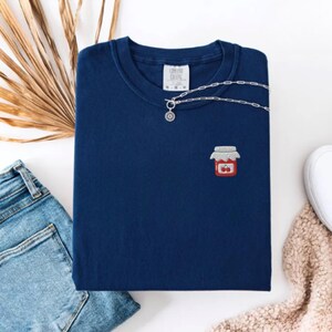 Comfort Colors Embroidered Jam T-shirt, Embroidered Fruit Comfort ...