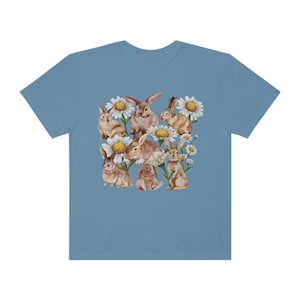 Floral Rabbit Shirt, Year of the Rabbit, Vintage Rabbit, Vintage Easter ...
