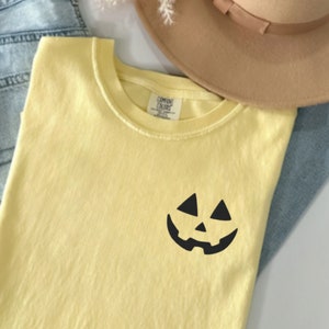 Embroidered Jack-o-lantern Shirt, Comfort Colors Embroidered Pumpkin ...