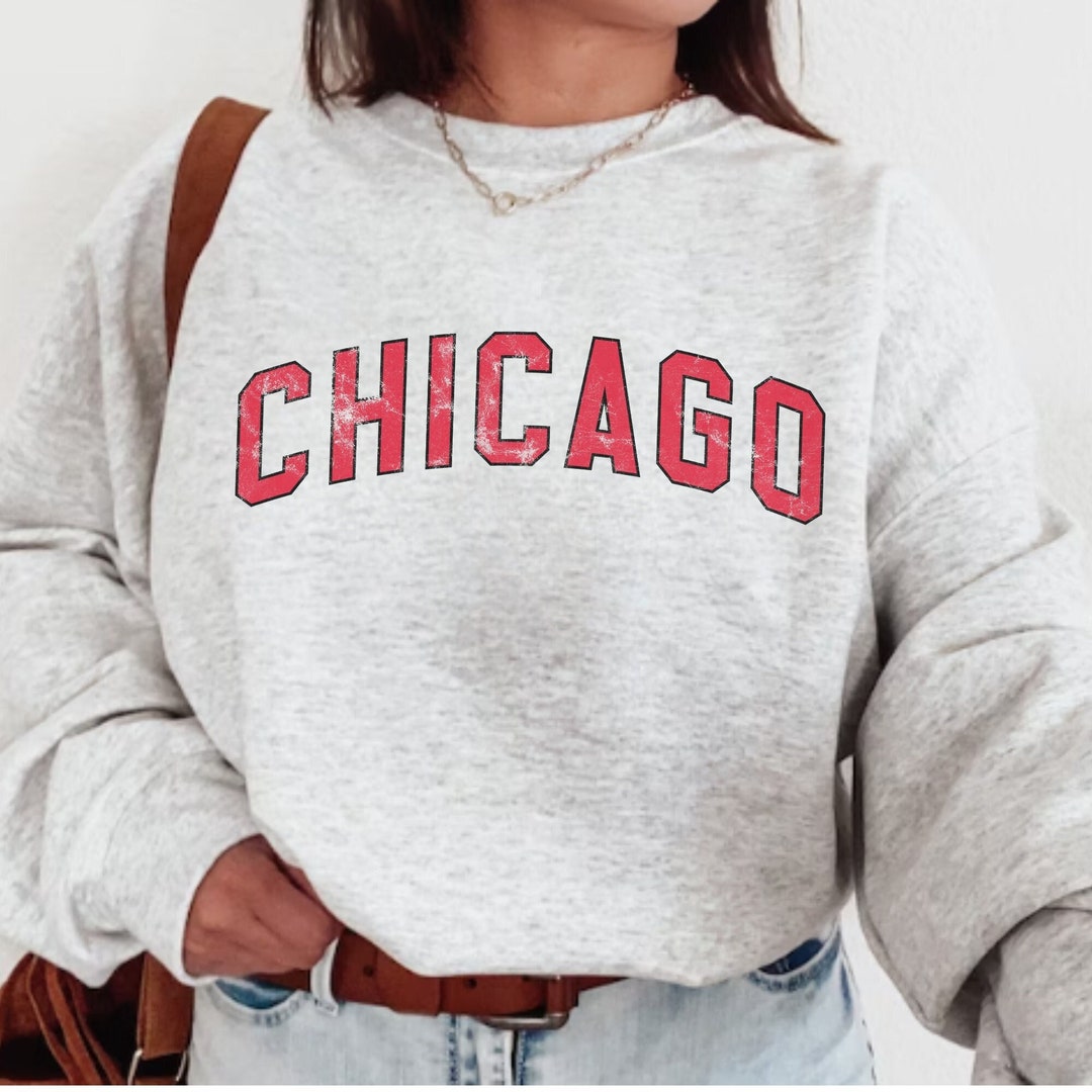 Chicago Sweatshirt, Chicago Crewneck, Chicago Basketball Sweatshirt ...