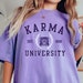 Karma Cat University Shirt, Karma University, Comfort Colors, Scottish ...
