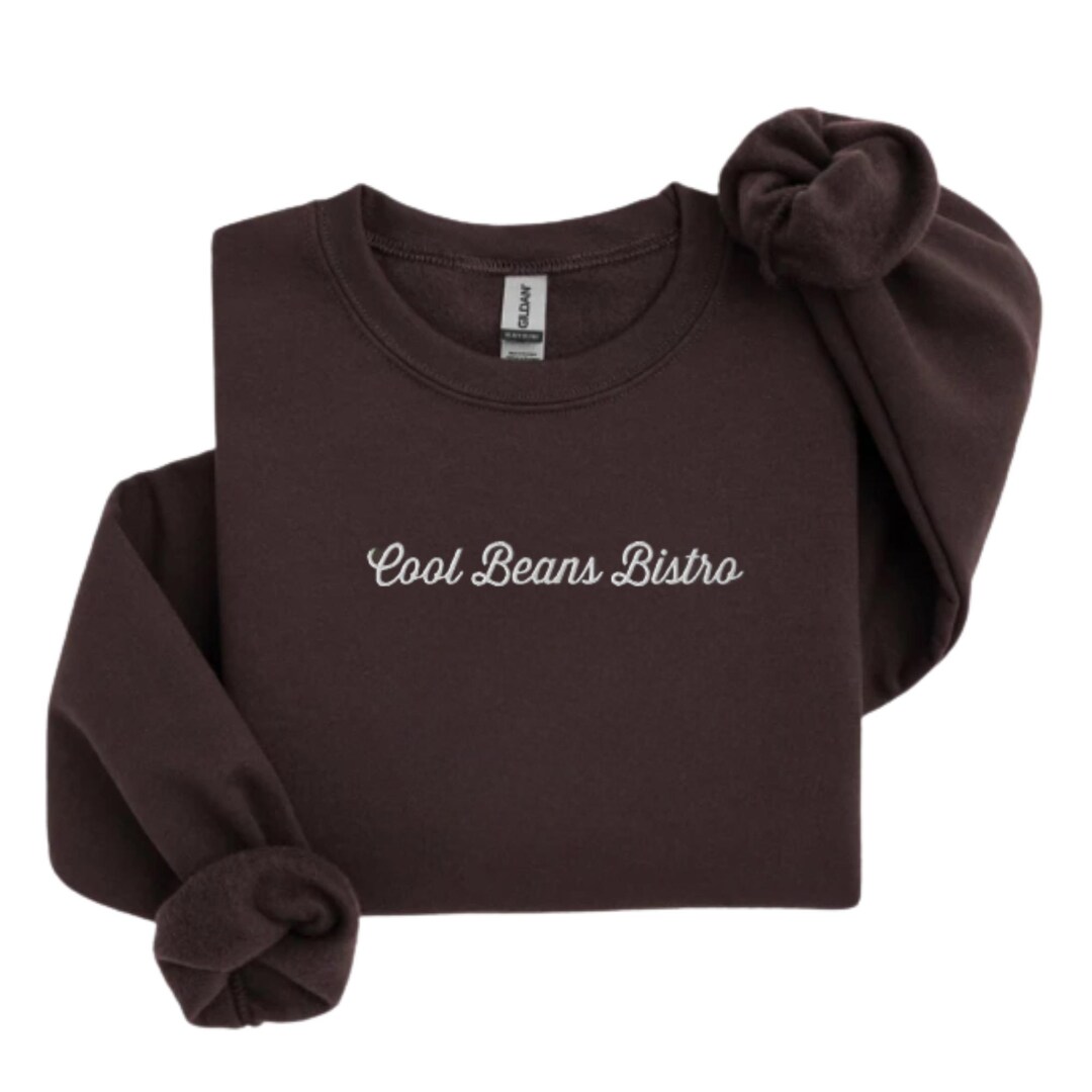 Custom Embroidered Coffee Shop Sweatshirt, Custom Coffee Shop Crewneck ...