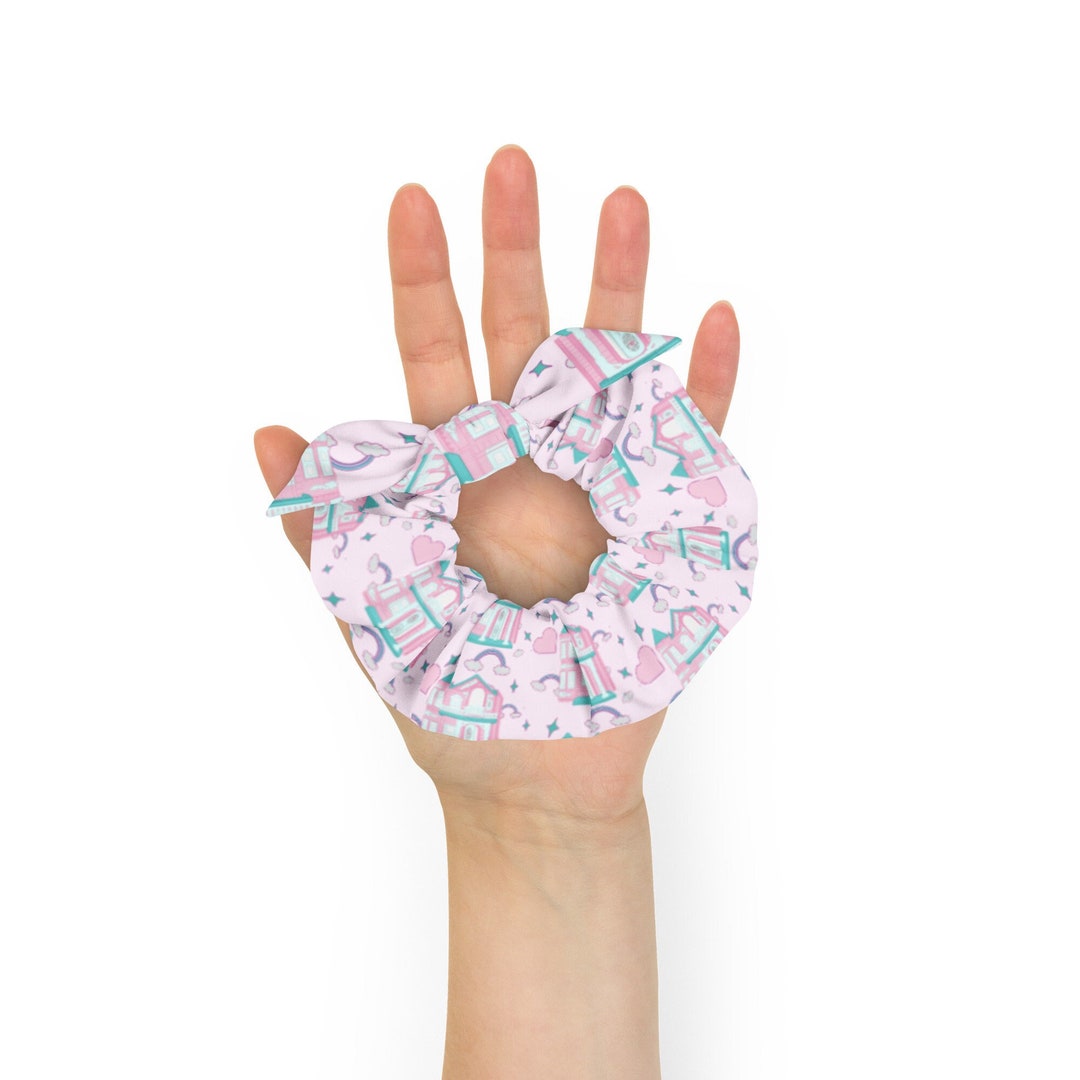 Y2K Dreamhouse Scrunchie, 90s Scrunchie, Vintage Scrunchie, Recycled ...