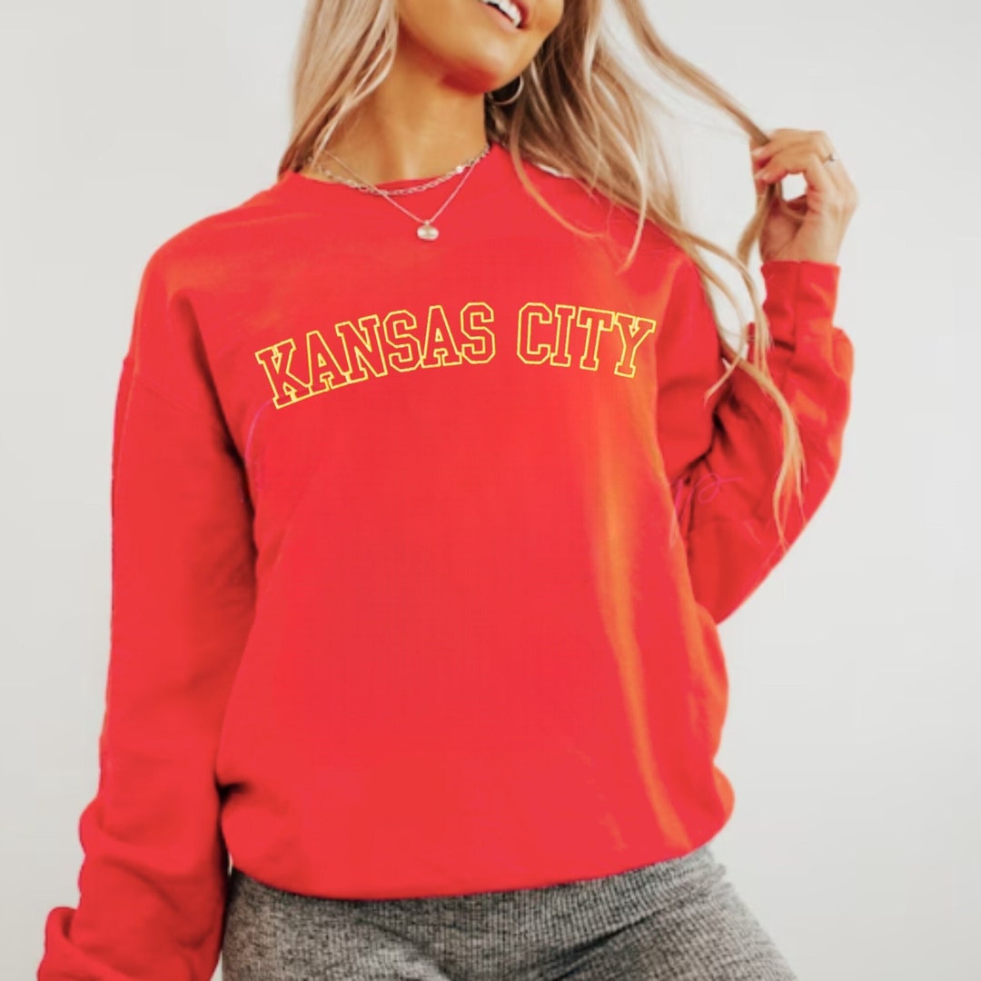 Embroidered Kansas City Sweatshirt, Embroidered Kansas City Crewneck ...