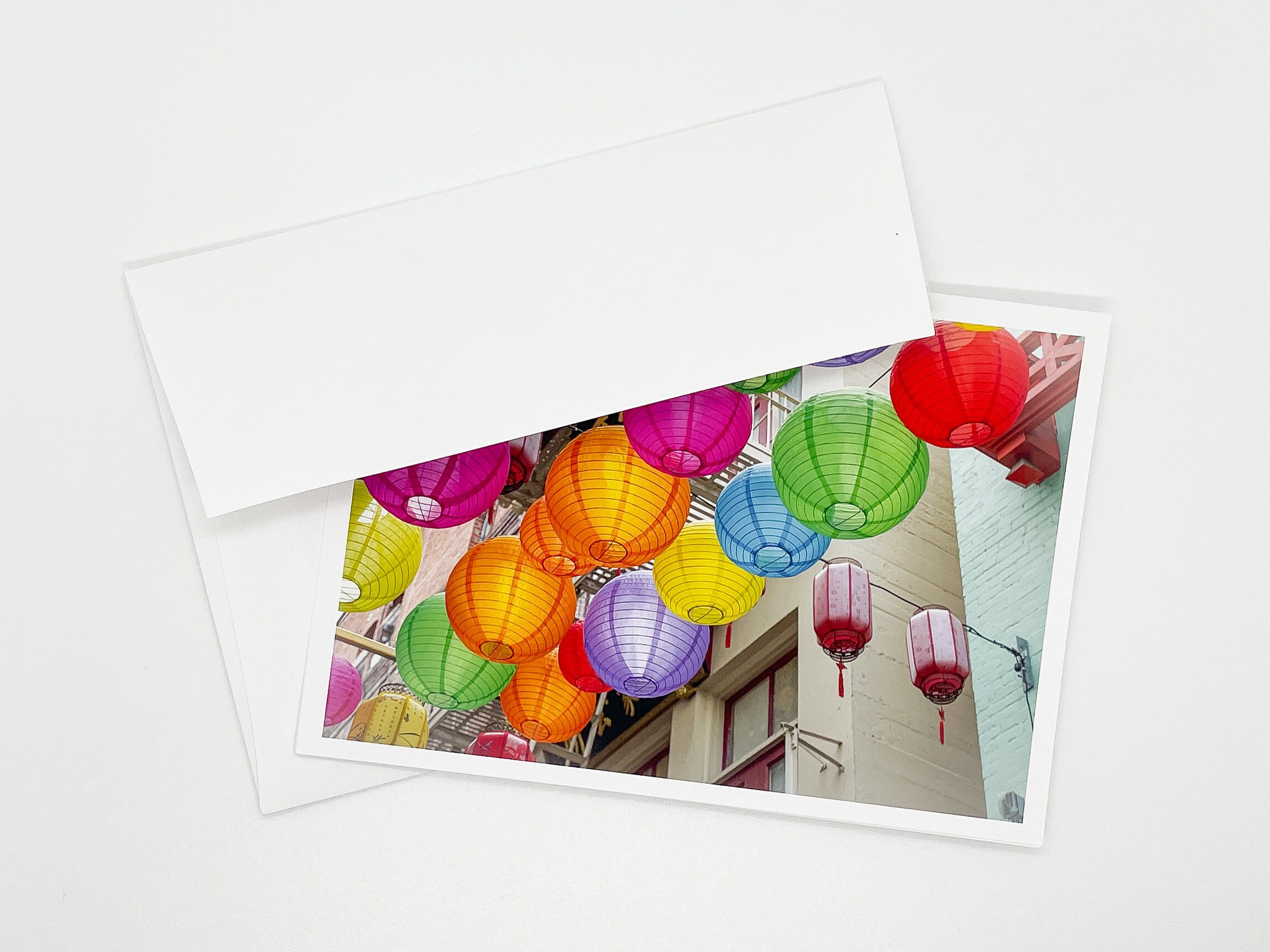 Colorful Greeting Card, Chinese Lanterns, San Francisco Chinatown ...