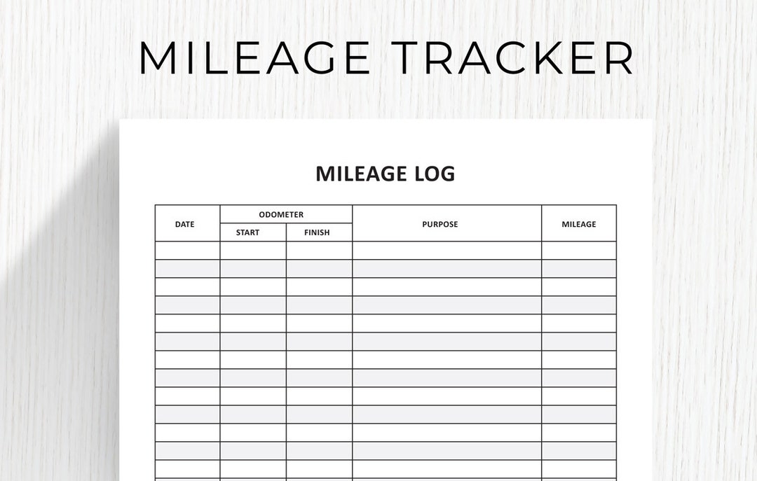 Editable Fillable Mileage Log. Mileage Tracker. Business Mileage. Miles ...