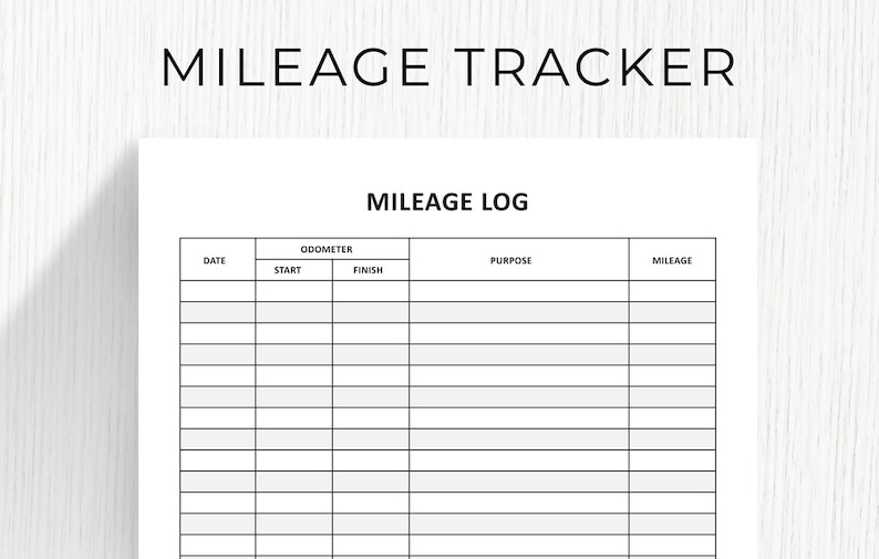 Editable Fillable Mileage Log. Mileage Tracker. Business Mileage. Miles ...
