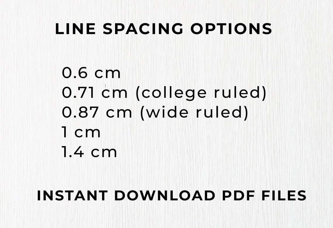 Printable Lined Paper PDF, Wide Ruled Paper, College Ruled Paper, Lined ...
