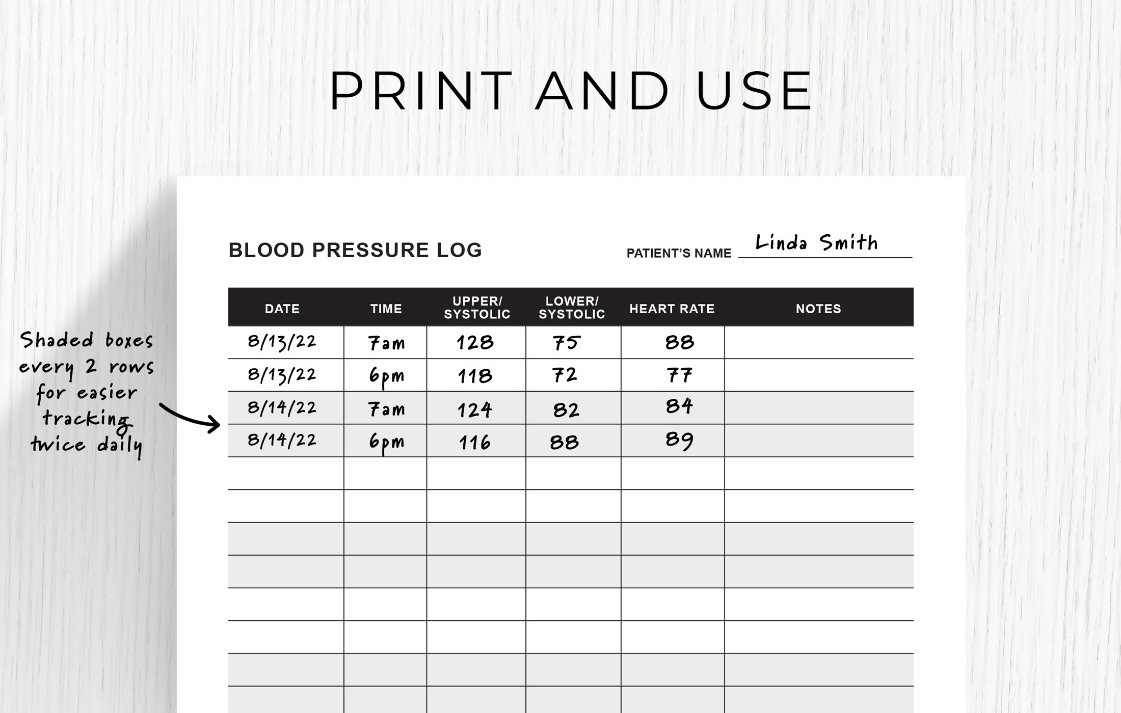 Blood Pressure Log, Blood Pressure Tracker,medical Tracker, BP Tracker ...