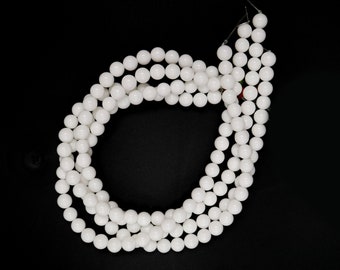 White Agate, 8mm Beads, White Beads, Jewelry Beads, Natural Gemstones ...