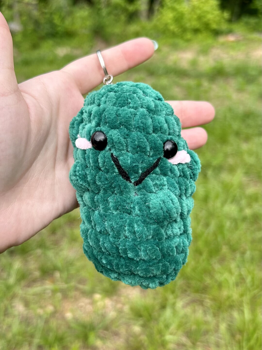 Mini Pickle Keychain (pickle Plushie) Handmade Crochet Pickles - Etsy